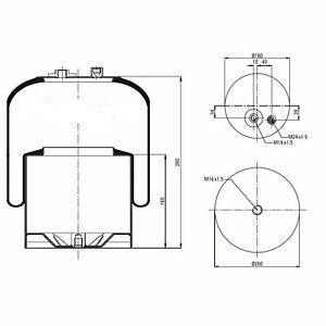 Rear air spring for Mercedes Actros 9423200557 9423206921 – StreetParts