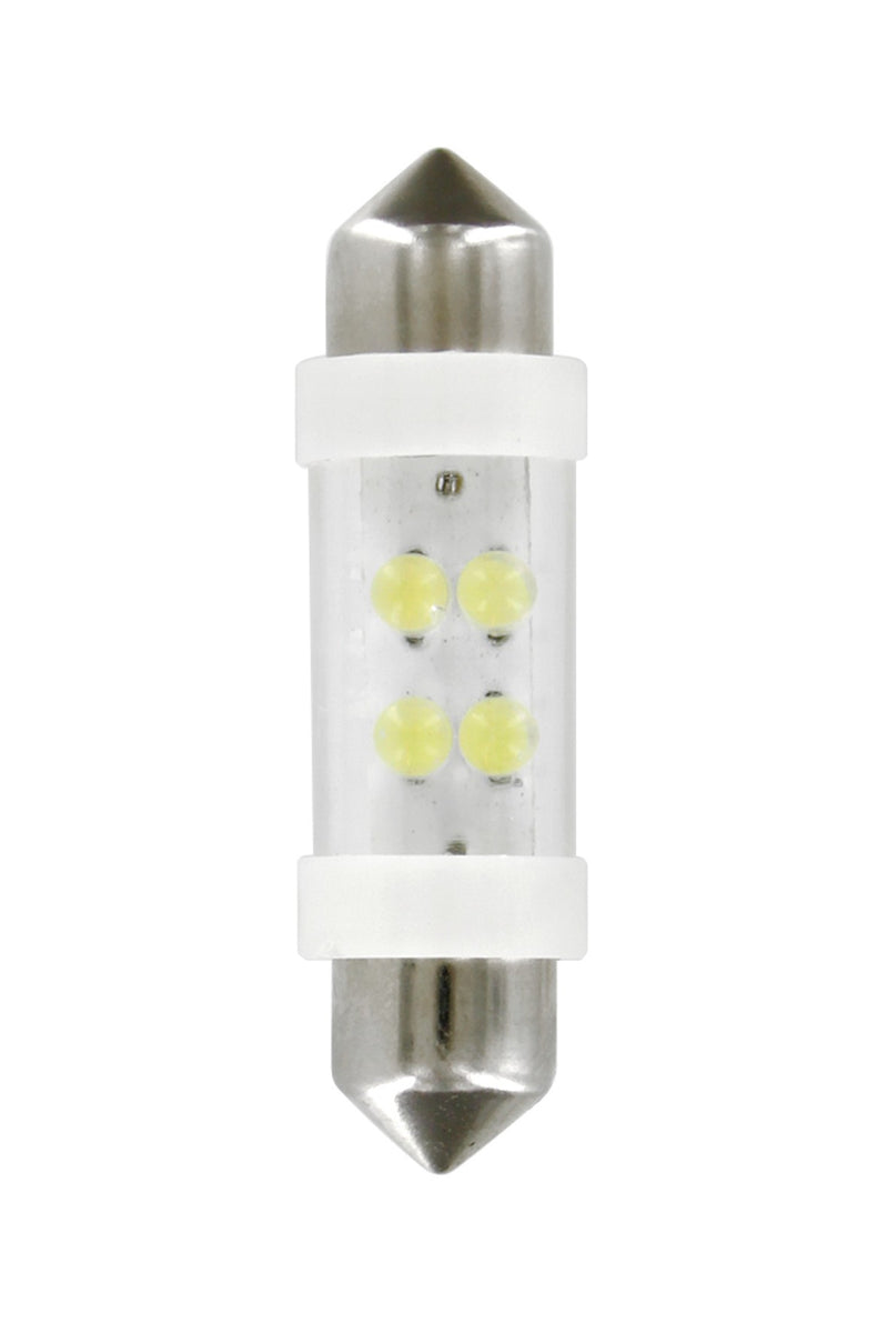 24V Torpedo Lamp 4 Led - 11x38 mm - SV8,5-8 - 2 pcs - D/Blister - White ...